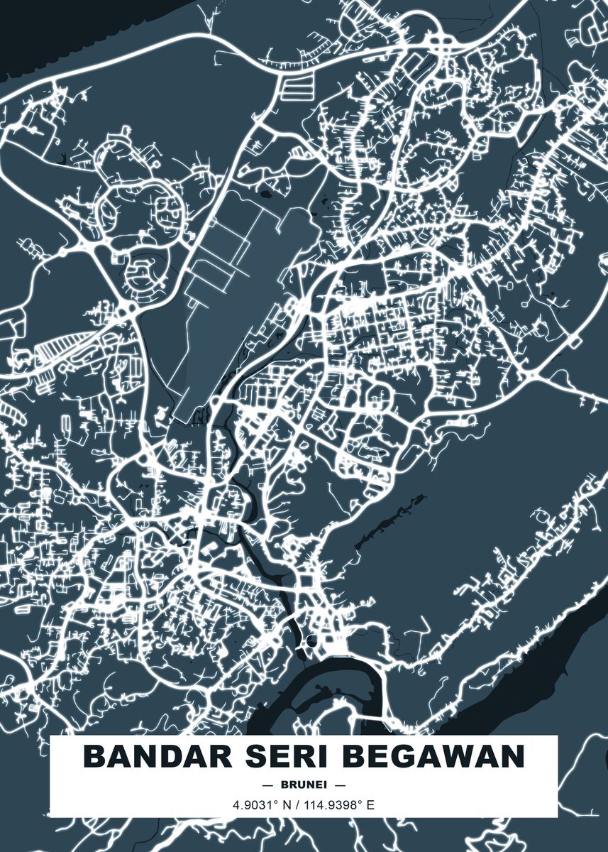 'Bandar Seri Begawan' Poster, picture, metal print, paint by Bo Kev ...