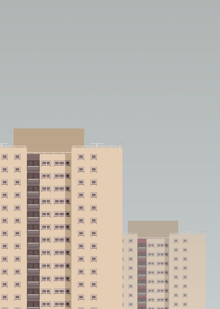 'Tower blocks' Poster by Harrison Cole | Displate