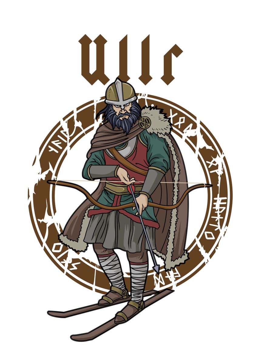 'Ullr Ski God Of Archery ' Poster, picture, metal print, paint by ...