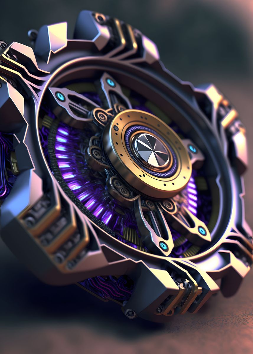 'Futuristic Fidget Spinner' Poster by David Godbehere | Displate