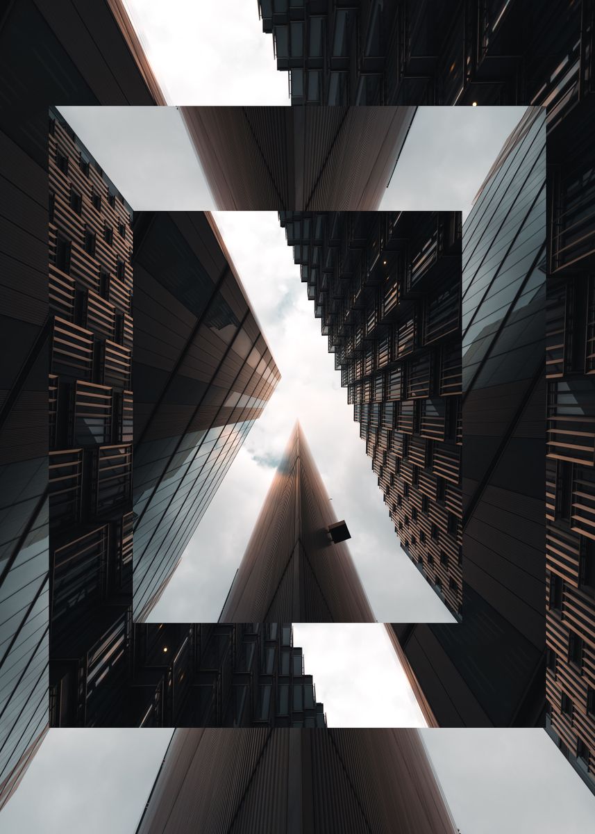 'Stacked Skyscraper view' Poster, picture, metal print, paint by Stefan ...