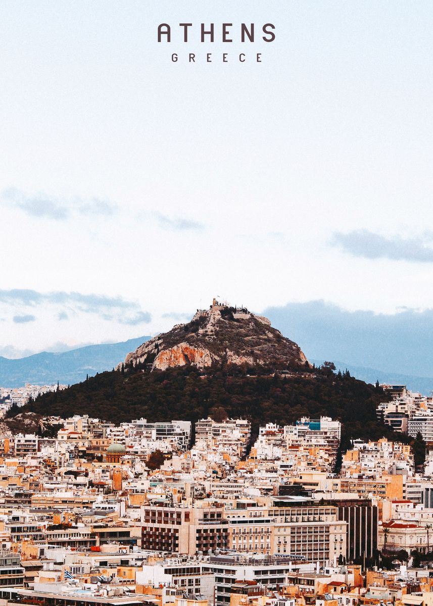 'Athens ' Poster, picture, metal print, paint by Famous City | Displate