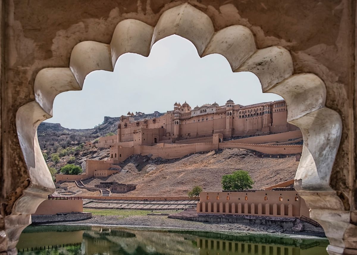 'Amber Fort' Poster by Mango Art | Displate