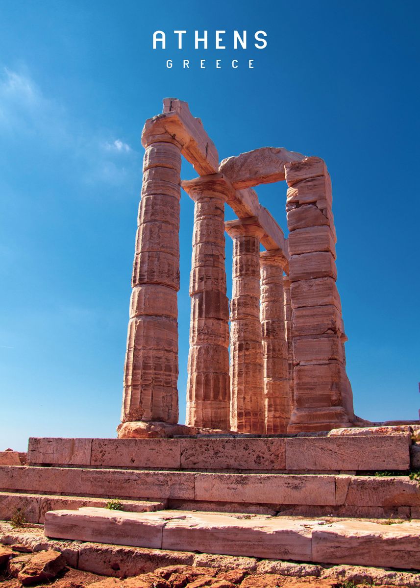 'Athens ' Poster, picture, metal print, paint by Famous City | Displate