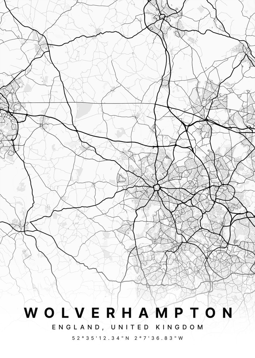 'Wolverhampton England' Poster, picture, metal print, paint by Kemi ...