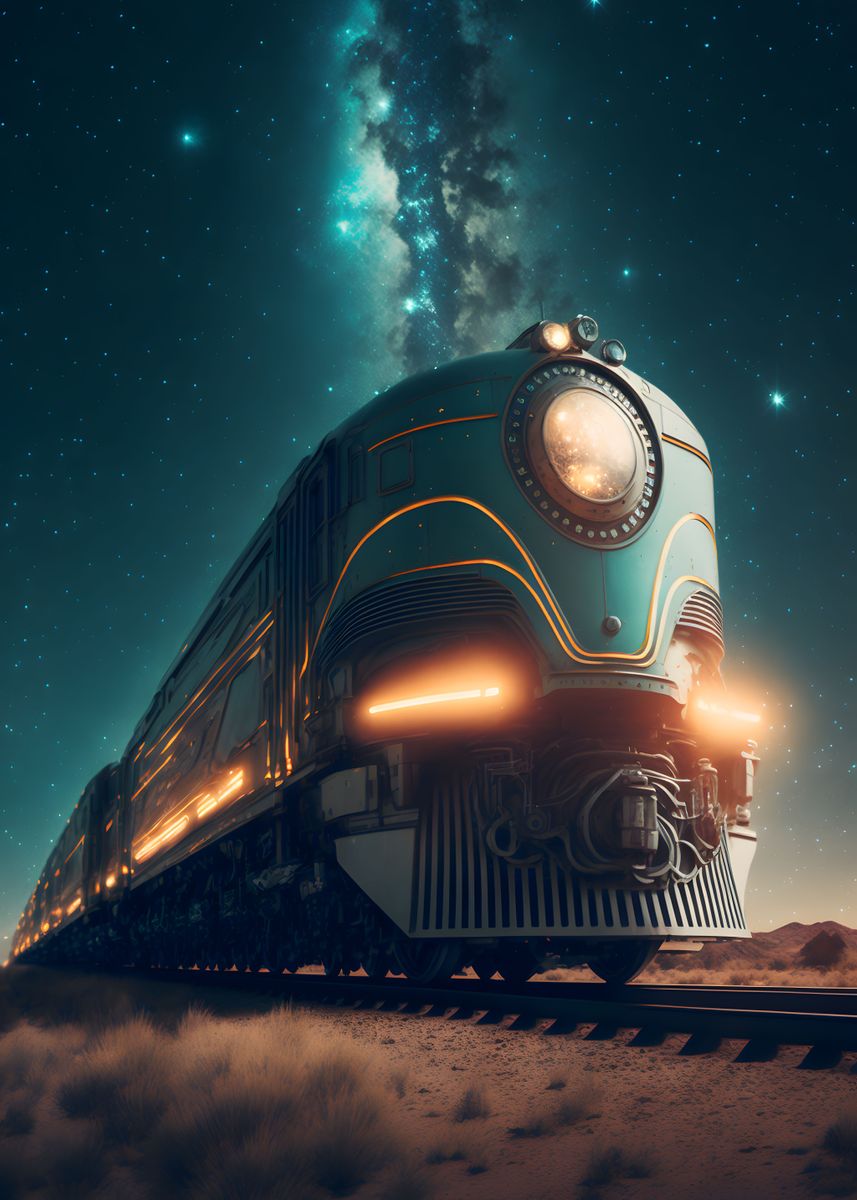 'Fantasy Train 9' Poster, picture, metal print, paint by Pixel Palette ...