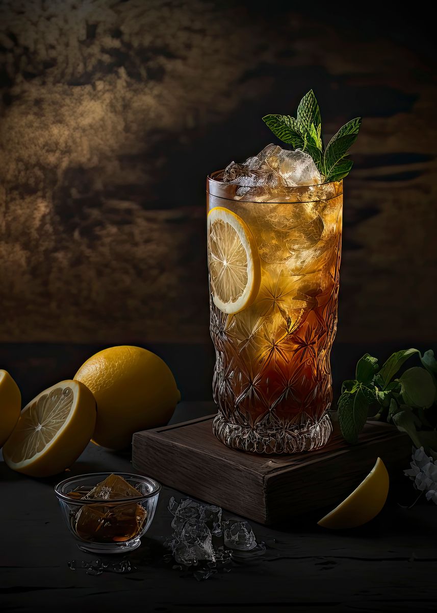 'Long Island Ice Tea Drink' Poster, picture, metal print, paint by ...