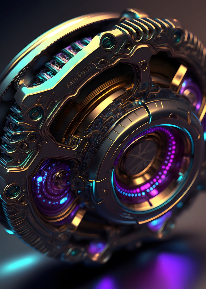 'Futuristic Gyroscope' Poster by David Godbehere | Displate