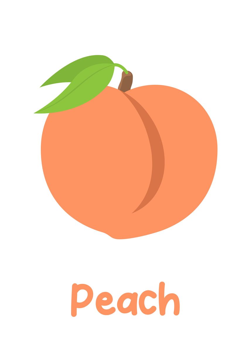 'peach' Poster, picture, metal print, paint by Lunzii Art | Displate