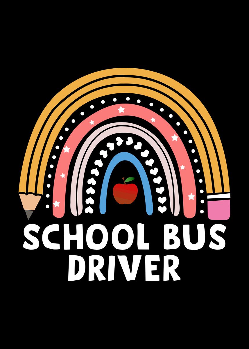 'Back To School Bus Driver' Poster, picture, metal print, paint by ...