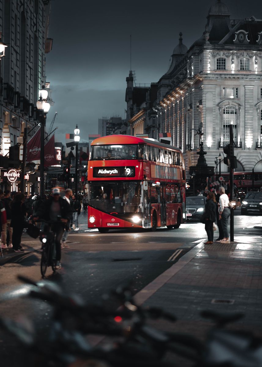 'Red Bus in London' Poster, picture, metal print, paint by Stefan Lenz ...