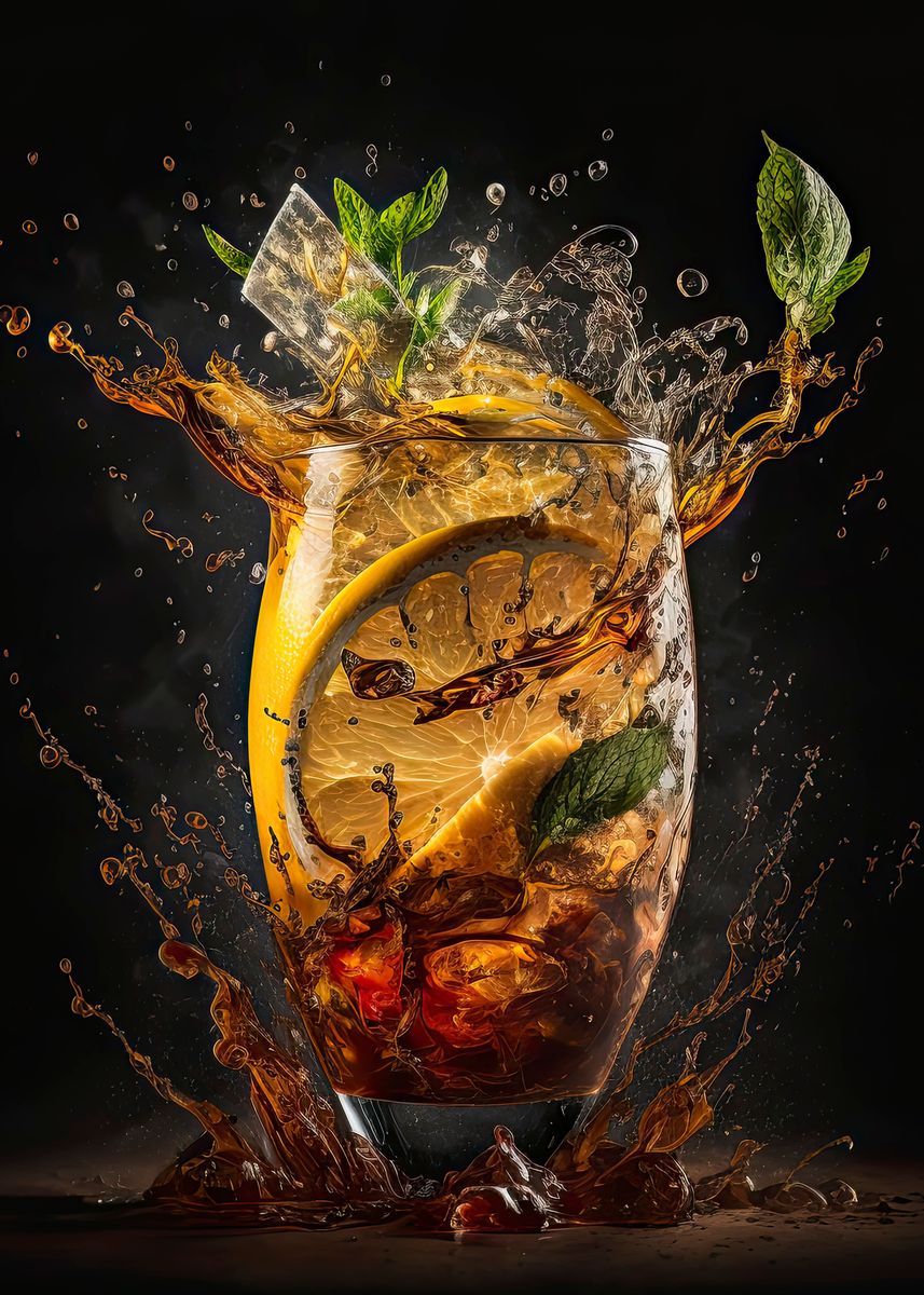 'Summer Long Island Ice Tea' Poster, picture, metal print, paint by ...