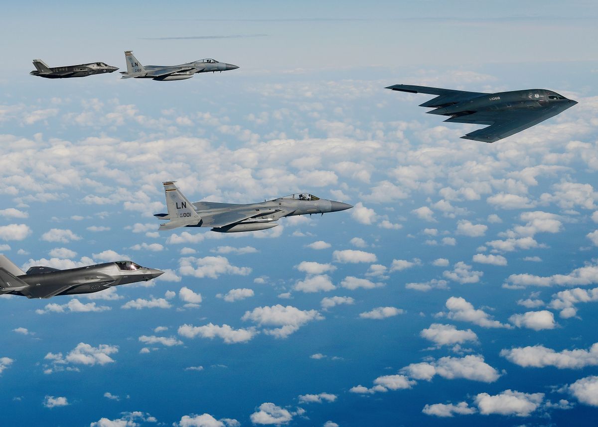 'B2 Spirit Formation' Poster by Galaxy Images | Displate