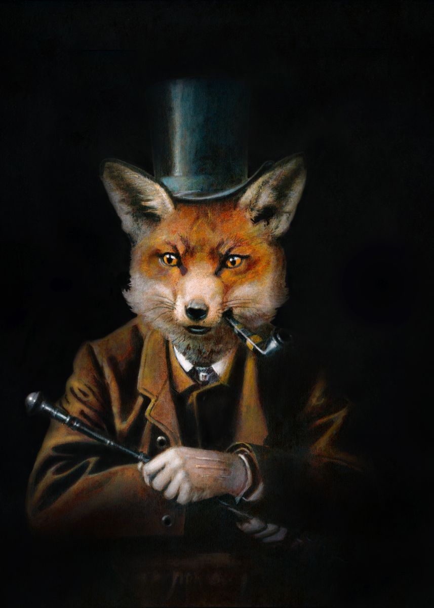 'The Dapper Fox' Poster, picture, metal print, paint by Michael Thomas ...
