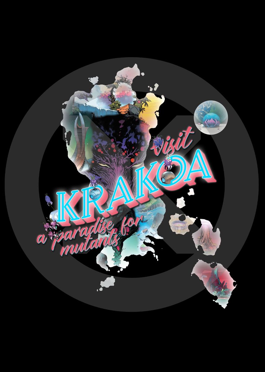 'Visit Krakoa v2 poster' Poster, picture, metal print, paint by Afire ...
