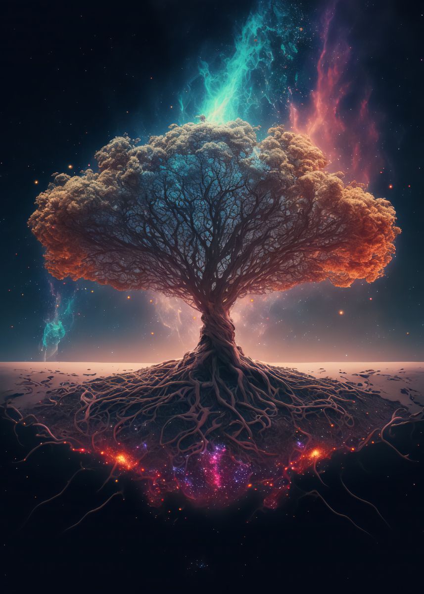 'World Tree Yggdrasil' Poster, picture, metal print, paint by Pixaverse ...