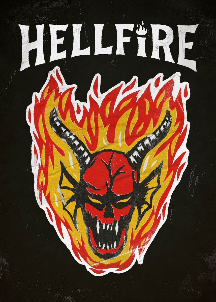 'Hellfire Patch' Poster, picture, metal print, paint by Stranger Things ...