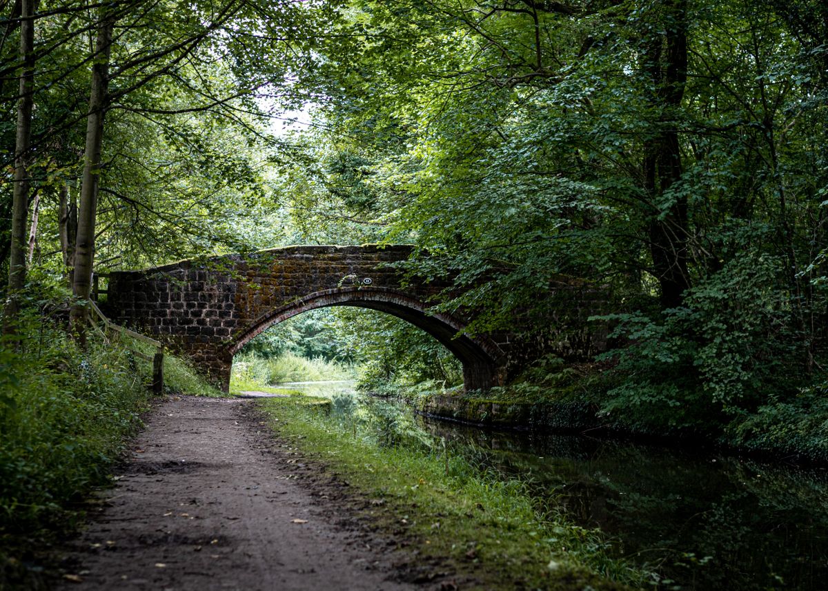 'Canal Bridge in Spring' Poster by Nathan Taylor | Displate