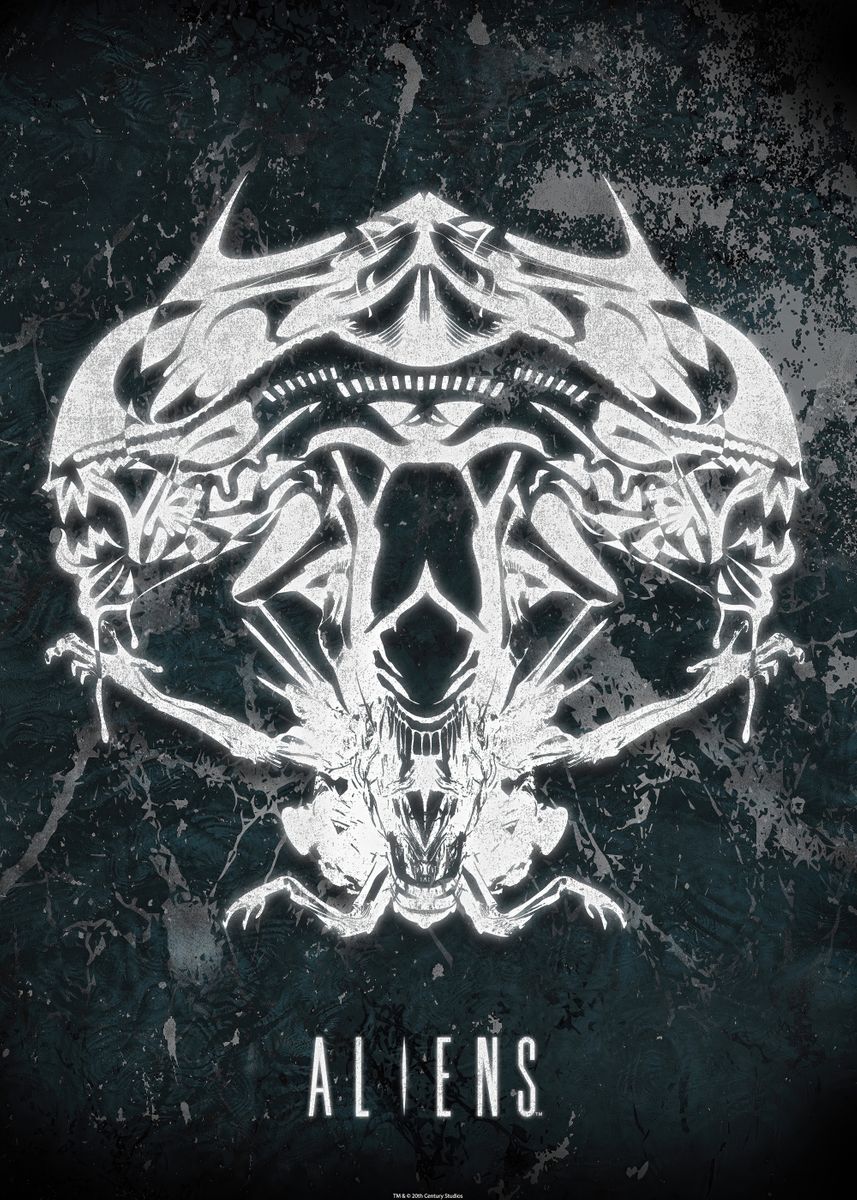 'Aliens' Poster, picture, metal print, paint by Alien | Displate