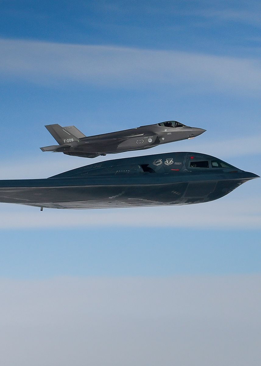 'B2 Spirit Bomber' Poster, picture, metal print, paint by Galaxy Images ...