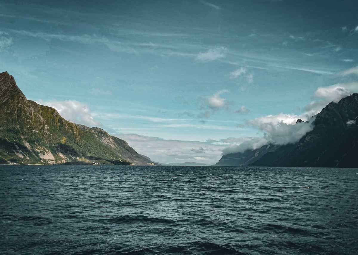 'Norway Fjord Ocean Sea ' Poster by Wikstroem | Displate