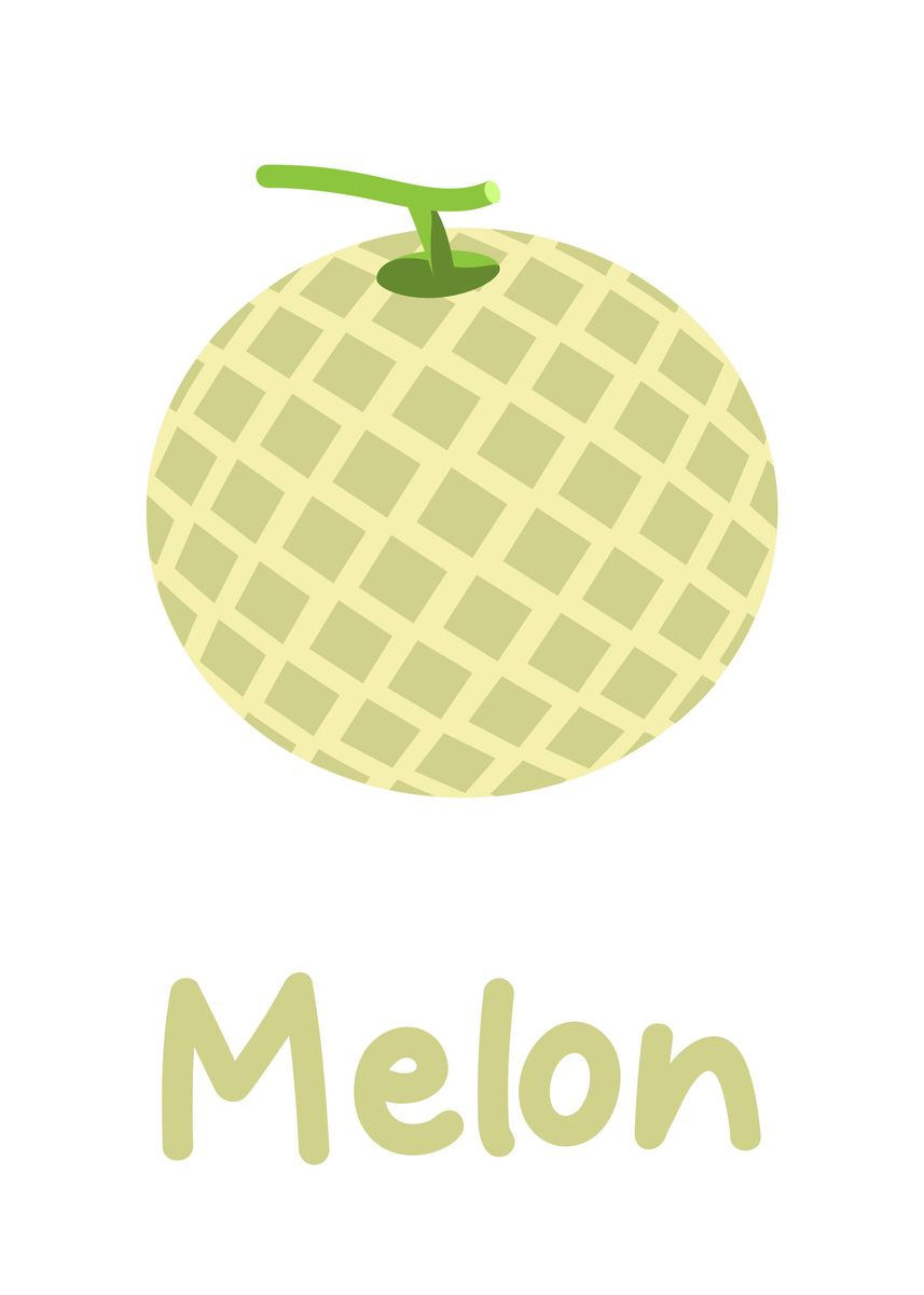 'melon' Poster, picture, metal print, paint by Lunzii Art | Displate