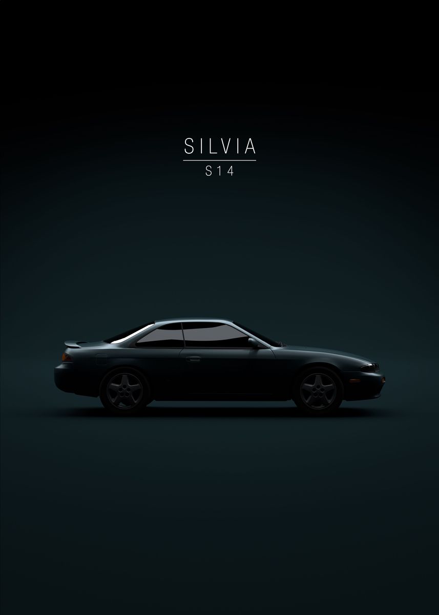 '1994 Nissan Silvia Ks S14' Poster, picture, metal print, paint by 21 ...
