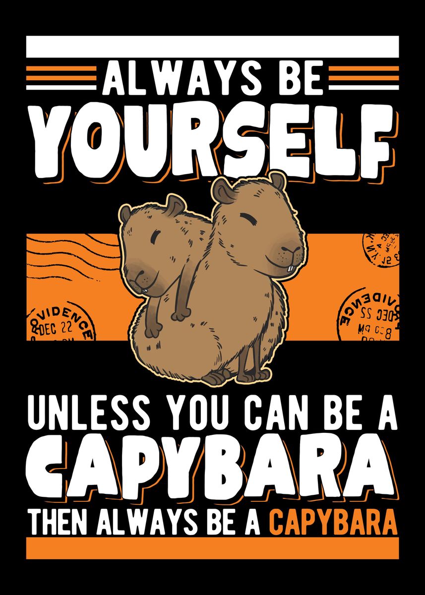 'Capybara Gift Capibara' Poster, picture, metal print, paint by ...