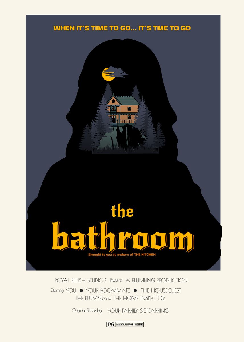 'THE BATHROOM HORROR' Poster, picture, metal print, paint by Atomic ...