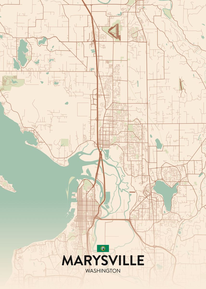 'Marysville WA' Poster, picture, metal print, paint by IMR Designs ...