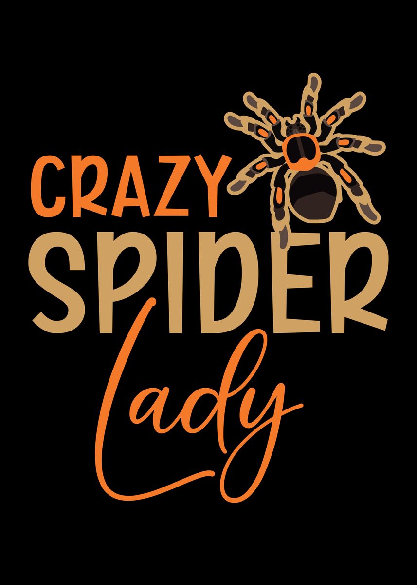 'Crazy Spider Lady' Poster, picture, metal print, paint by NAO | Displate