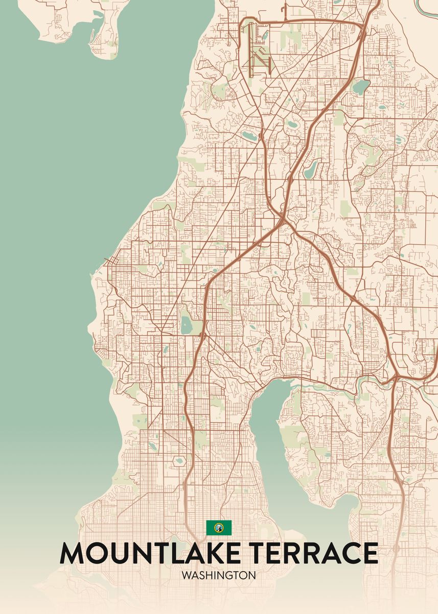 'Mountlake Terrace WA' Poster, picture, metal print, paint by IMR ...