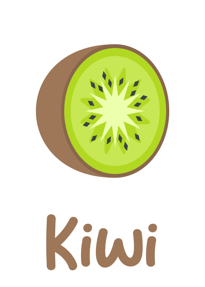 'kiwi ' Poster, picture, metal print, paint by Lunzii Art | Displate