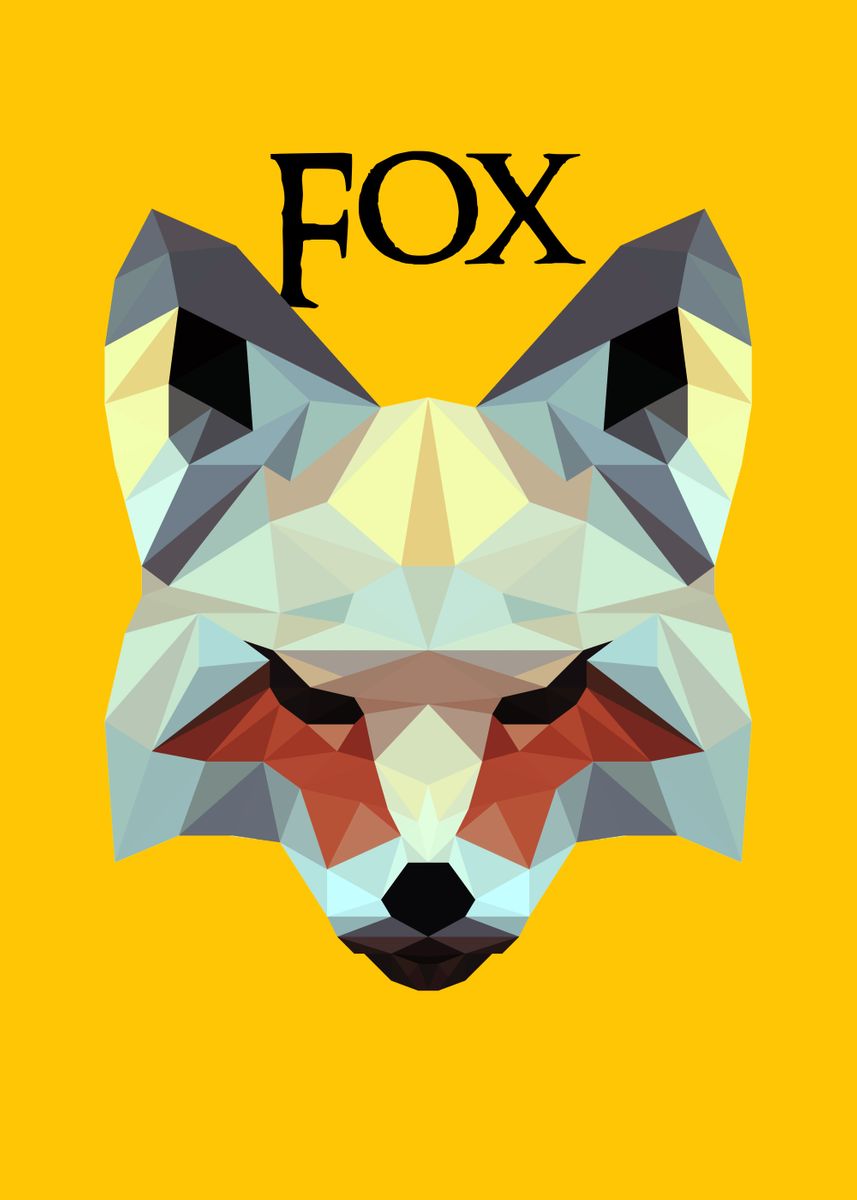 'Fox' Poster, picture, metal print, paint by Dare Neil | Displate
