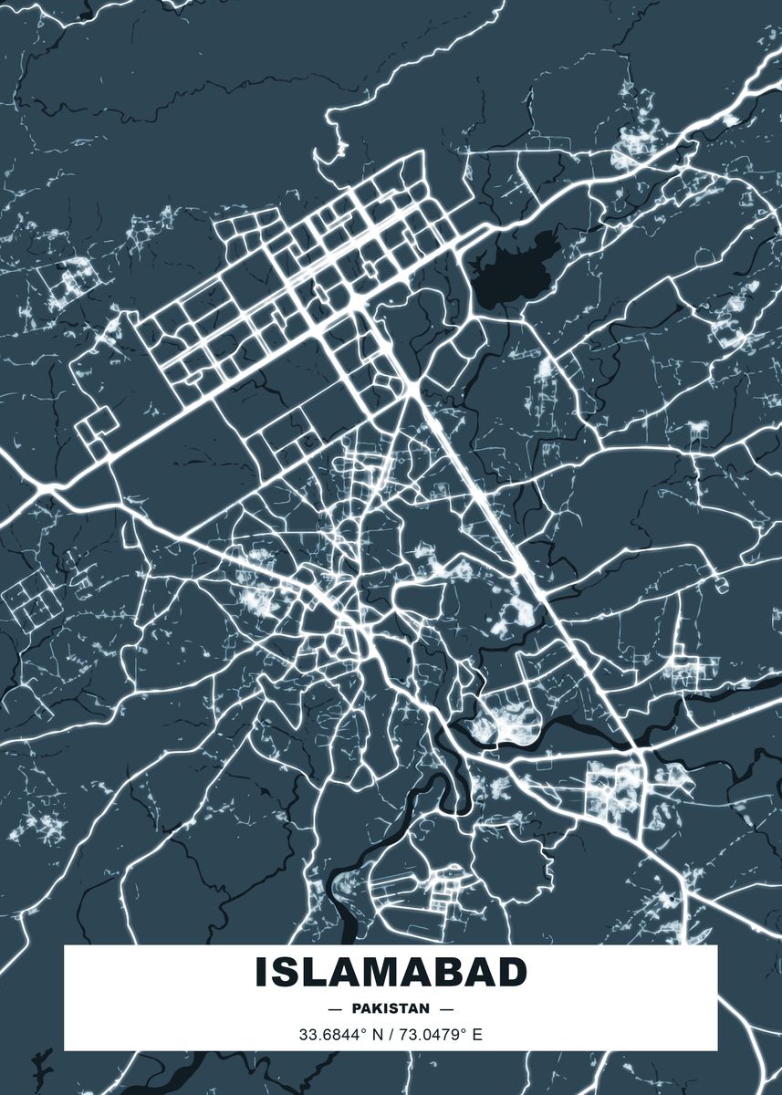 'Islamabad' Poster, picture, metal print, paint by Bo Kev | Displate