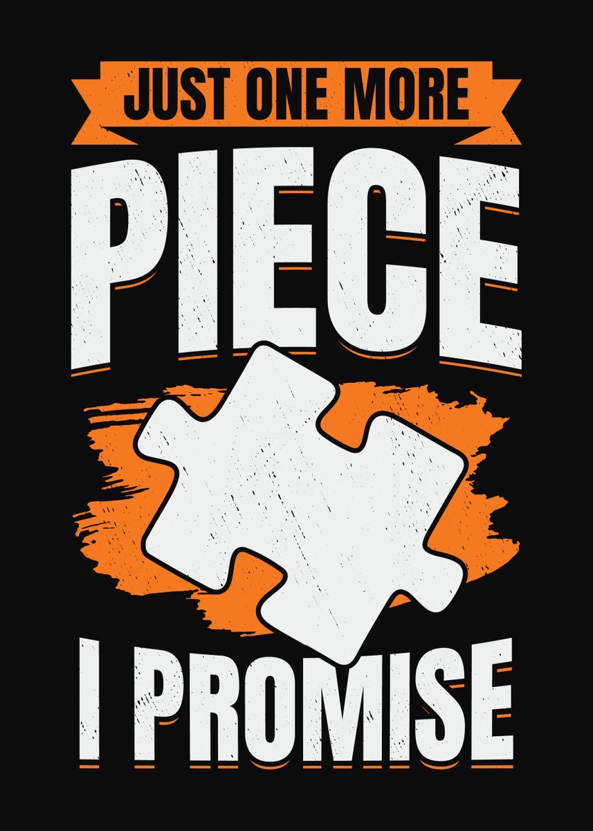 'Jigsaw Puzzle Lover Design' Poster, picture, metal print, paint by ...