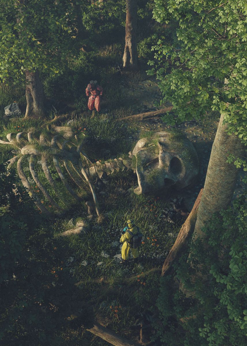 'Skeleton in the Jungle' Poster, picture, metal print, paint by Srabon ...