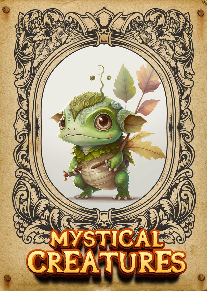 'Mystical frog creature' Poster, picture, metal print, paint by Stefan ...