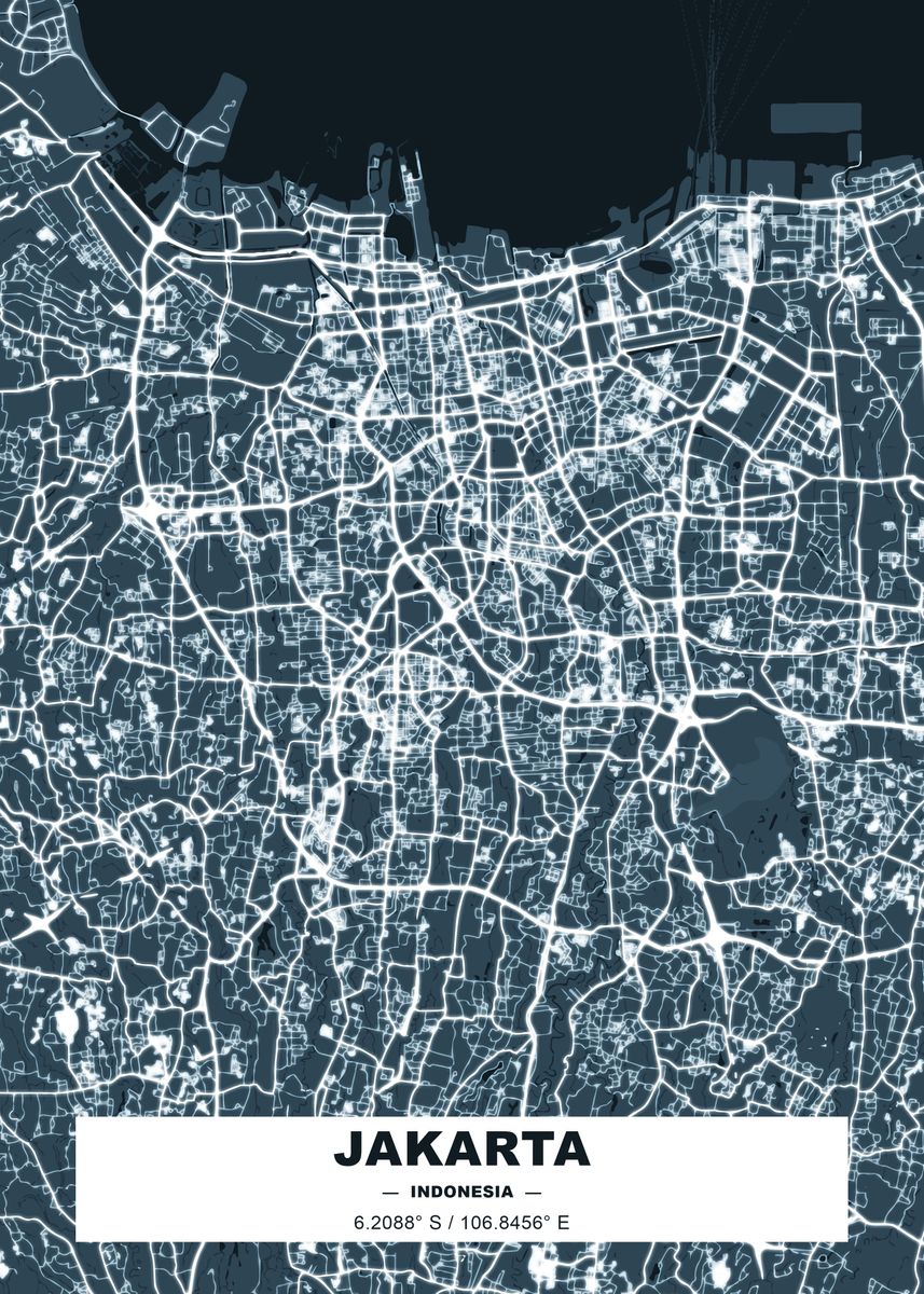 'Jakarta' Poster, picture, metal print, paint by Bo Kev | Displate