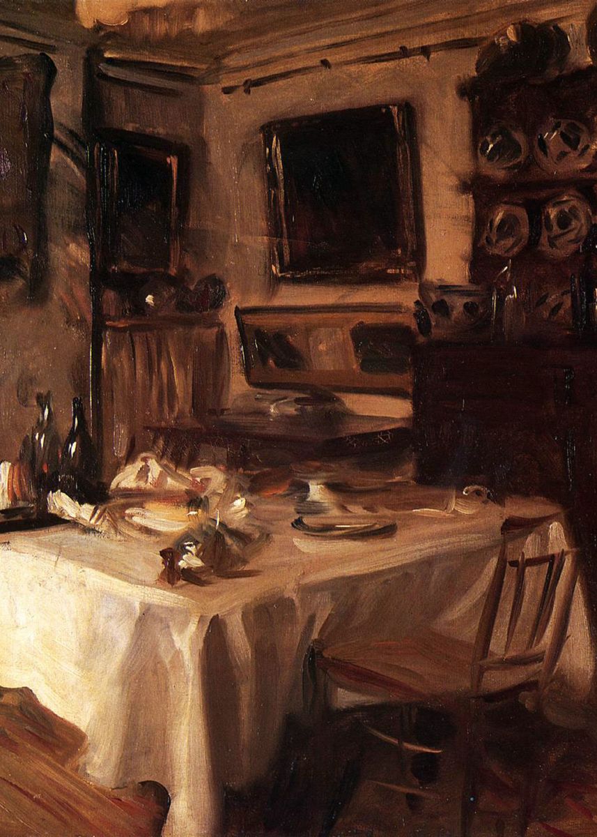 'my dining room by Sargent' Poster, picture, metal print, paint by ...