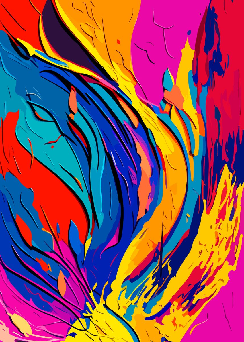 'ABSTRACT DIGITAL PAINTING' Poster, picture, metal print, paint by ...