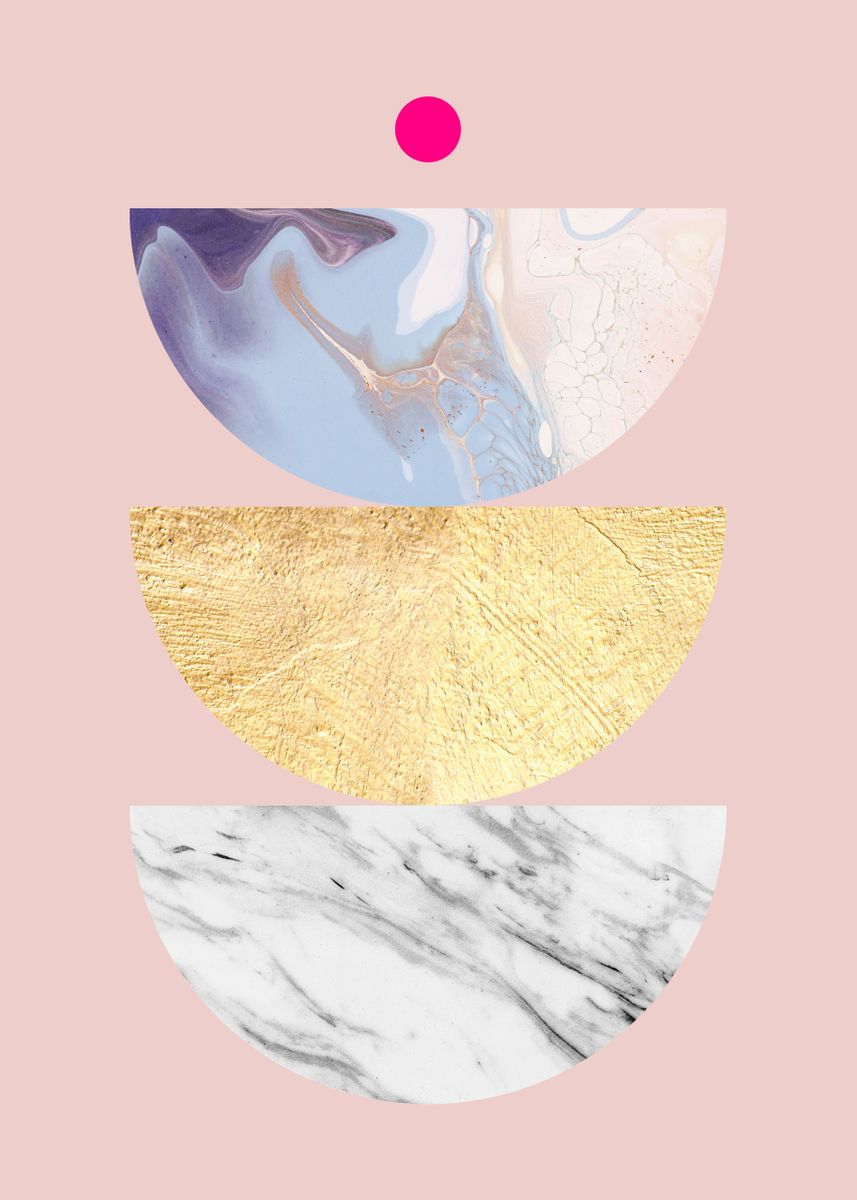 'Circle collage' Poster, picture, metal print, paint by Vitor Costa ...