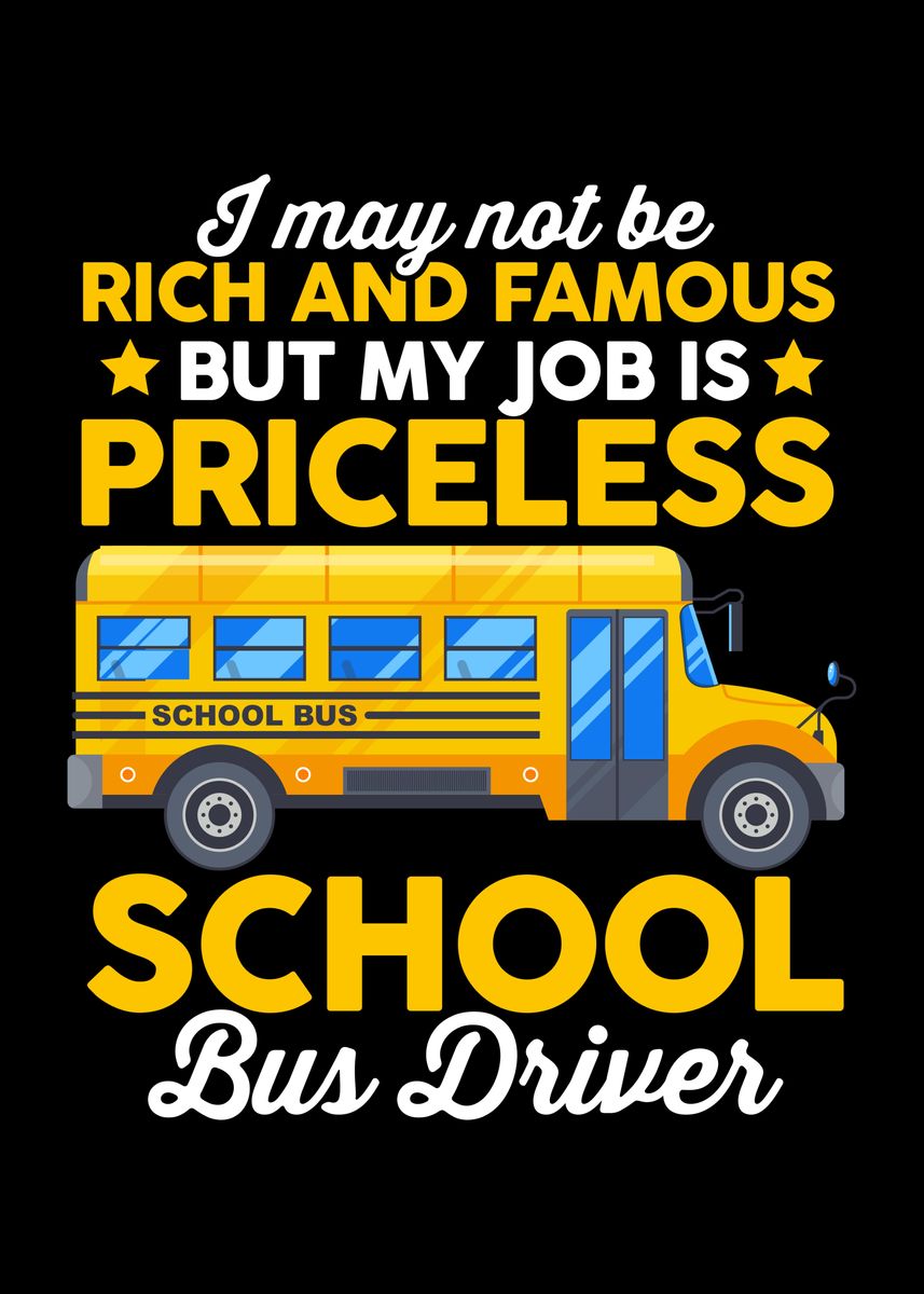 'First Day Of School Bus' Poster by Abderrazek Boumendjel | Displate
