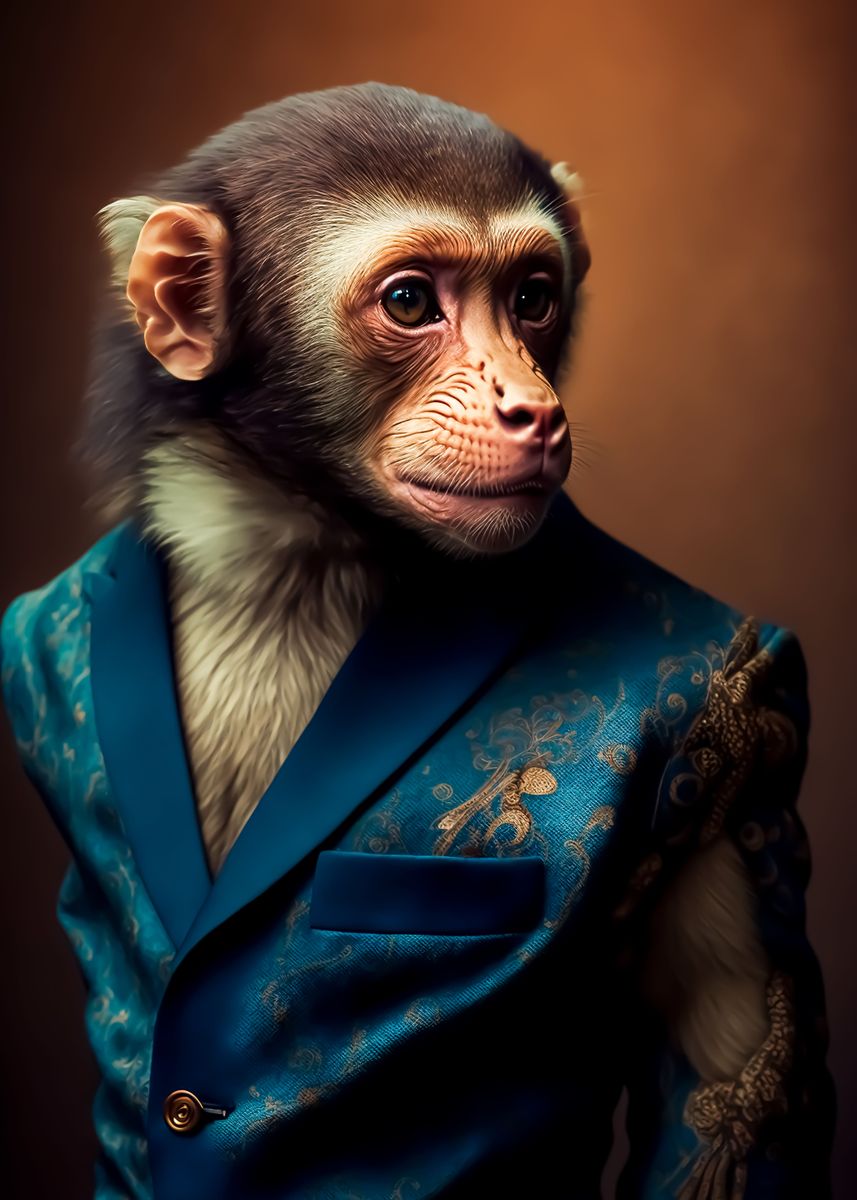 'Ape' Poster, picture, metal print, paint by James Garcia | Displate