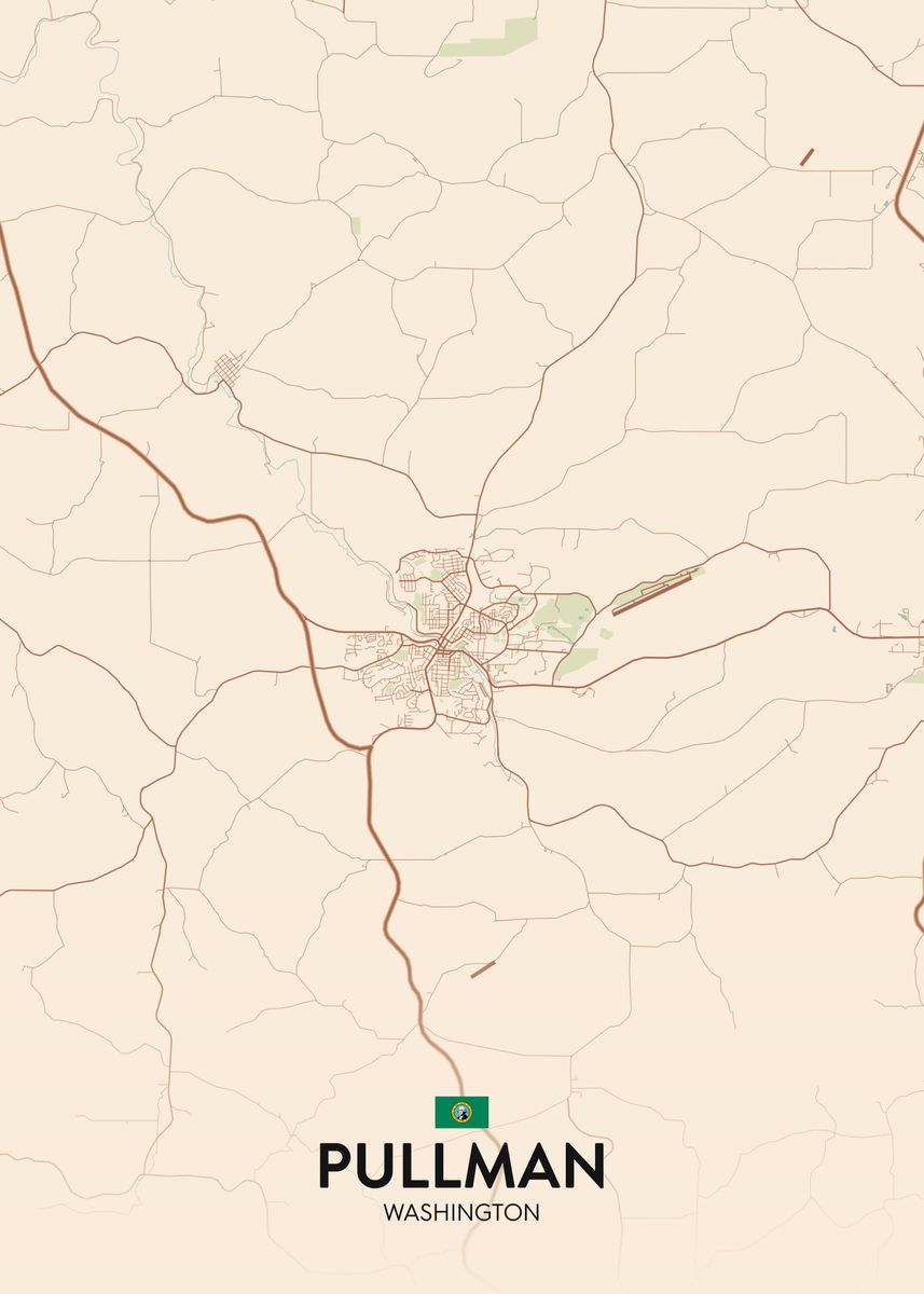 'Pullman WA' Poster, picture, metal print, paint by IMR Designs | Displate