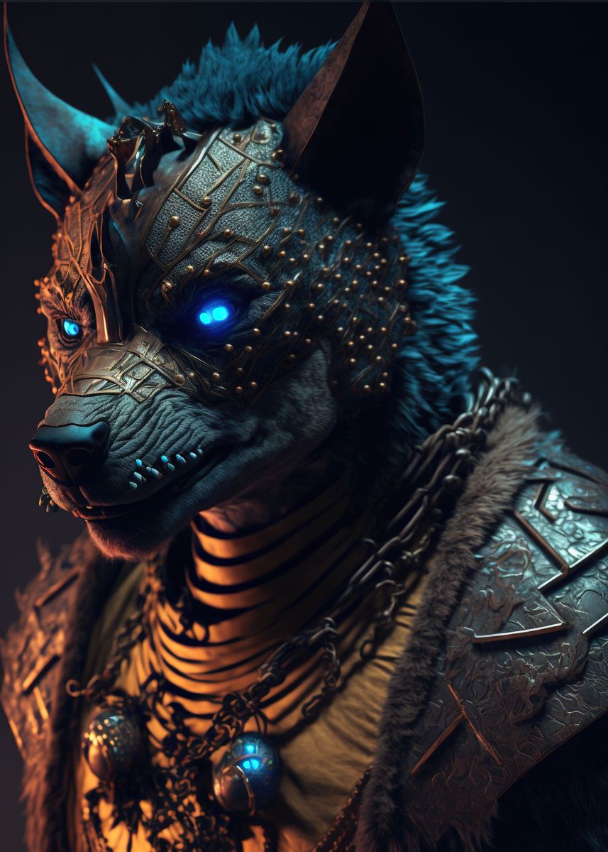 'Future Hyena' Poster, picture, metal print, paint by Sunrise Game ...