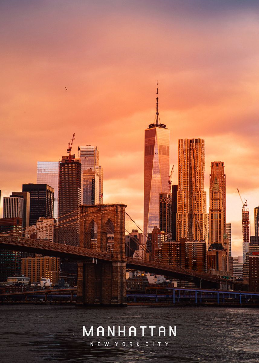 'Manhattan ' Poster, picture, metal print, paint by Explore Universe ...