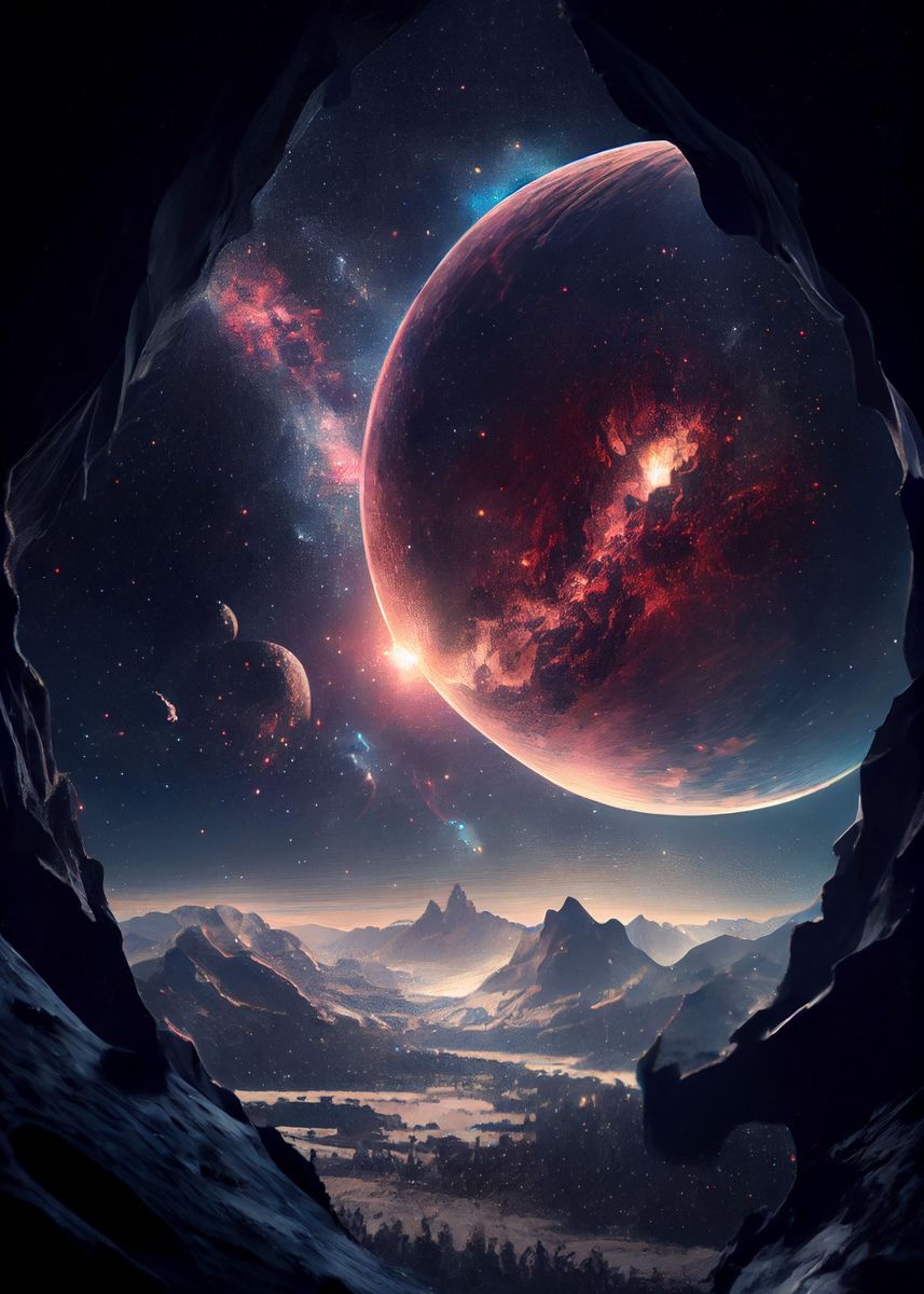 'Cold star' Poster, picture, metal print, paint by intrepix | Displate