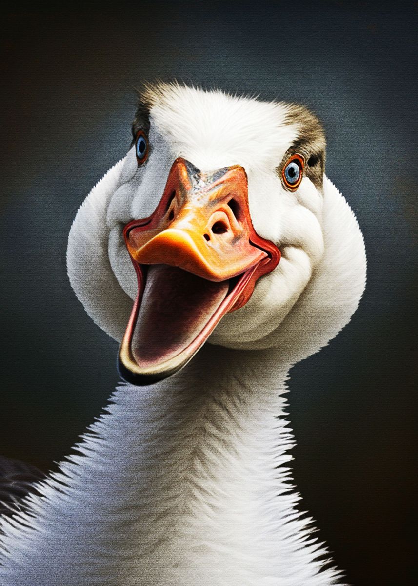 'Laughing Duck' Poster, picture, metal print, paint by Muh Asdar | Displate