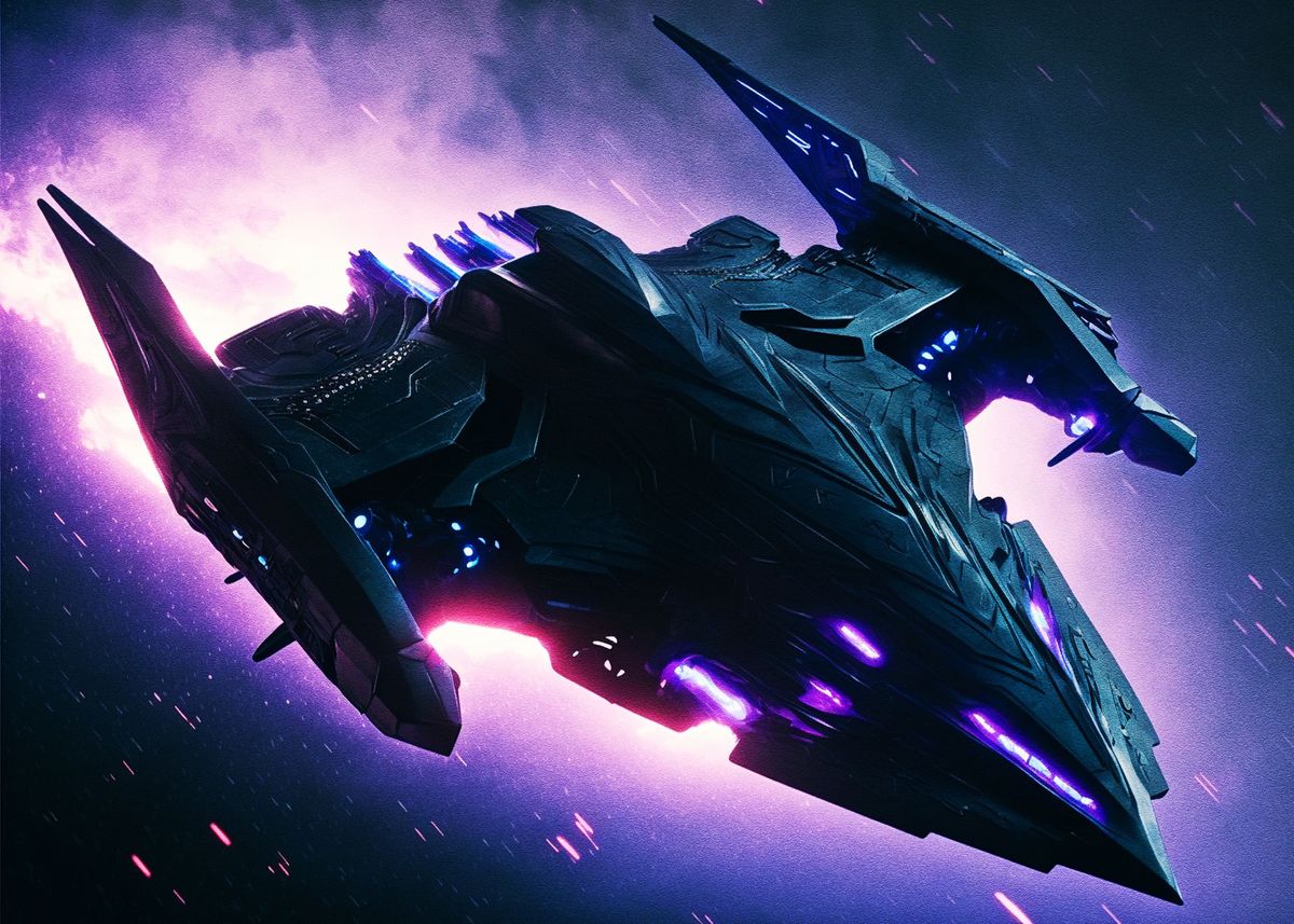 'Space Warship' Poster by Coffee Design | Displate